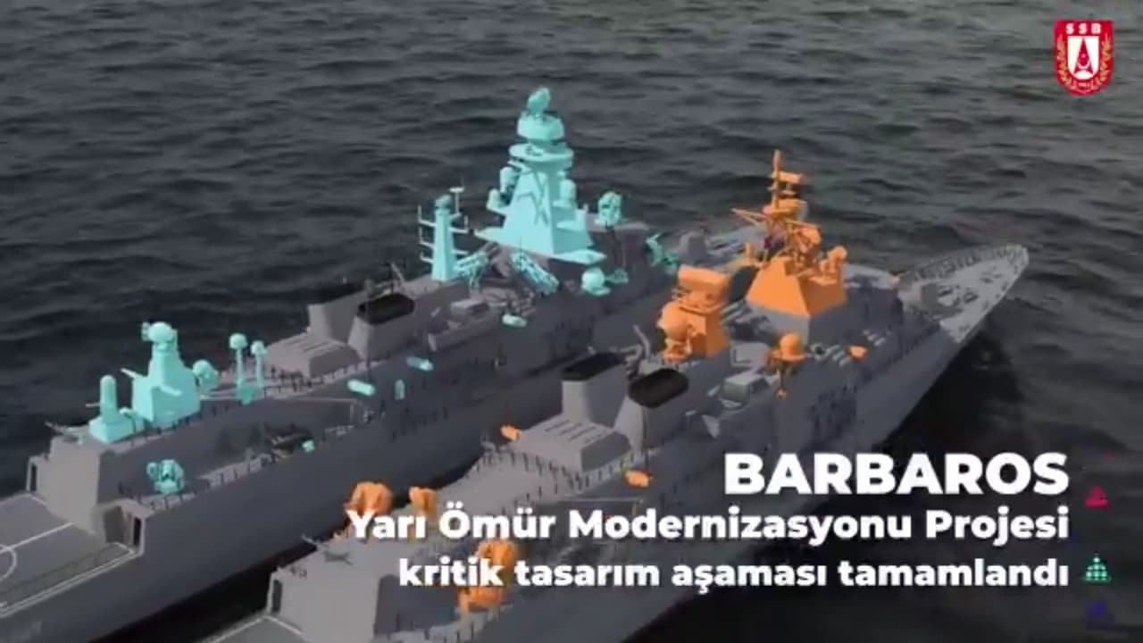 MLU of Turkish Navy’s Barbaros-class frigates Passes Critical Design ...
